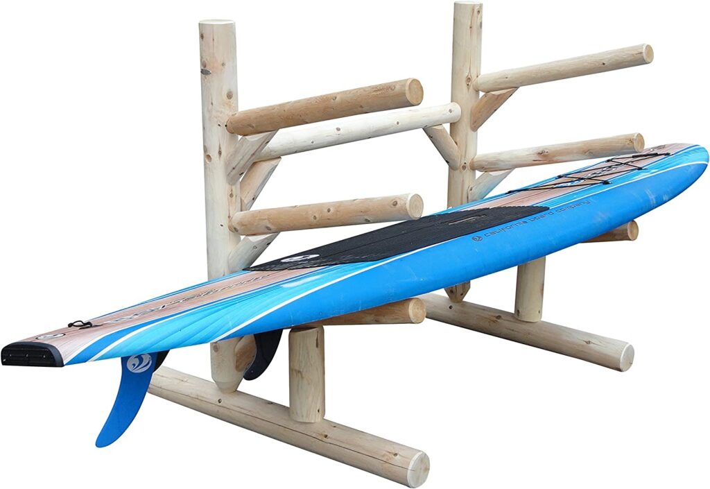 SUP & Kayak Floor Rack | One-Sided Storage Rack for 3 Paddleboards